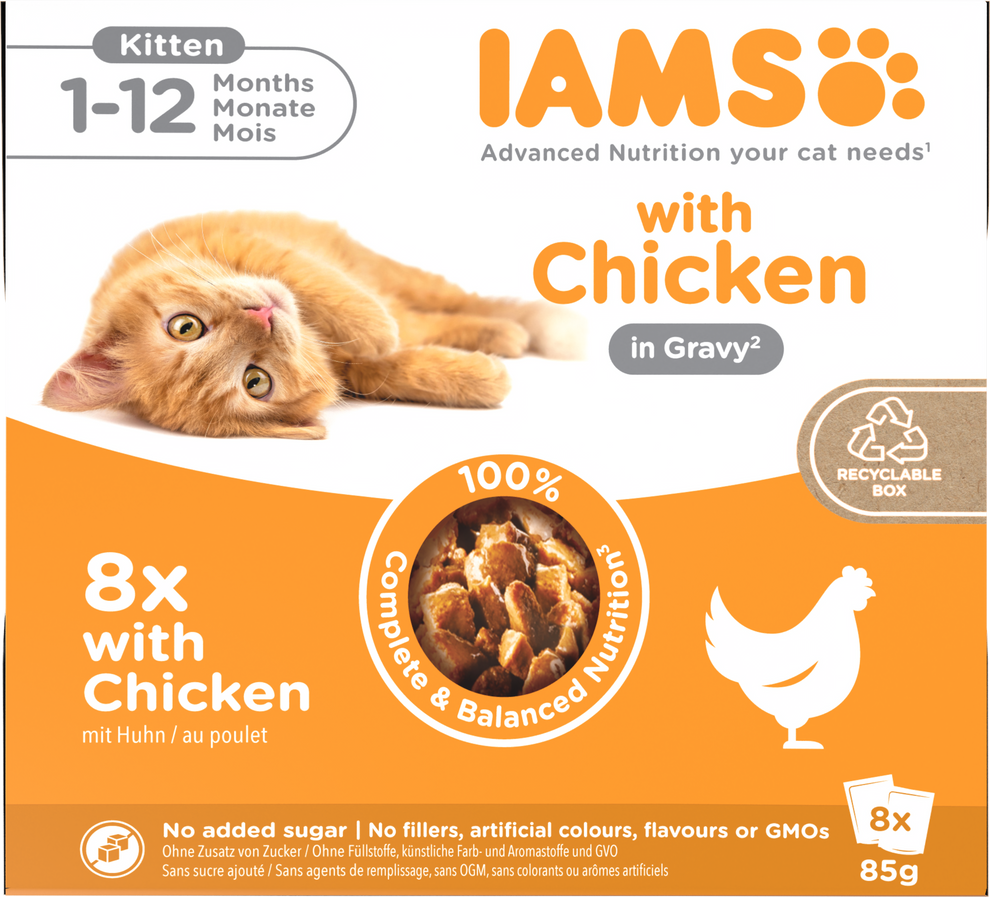 Iams Delights Kitten Wet Cat Food with Chicken in Gravy – Pet Supermarket
