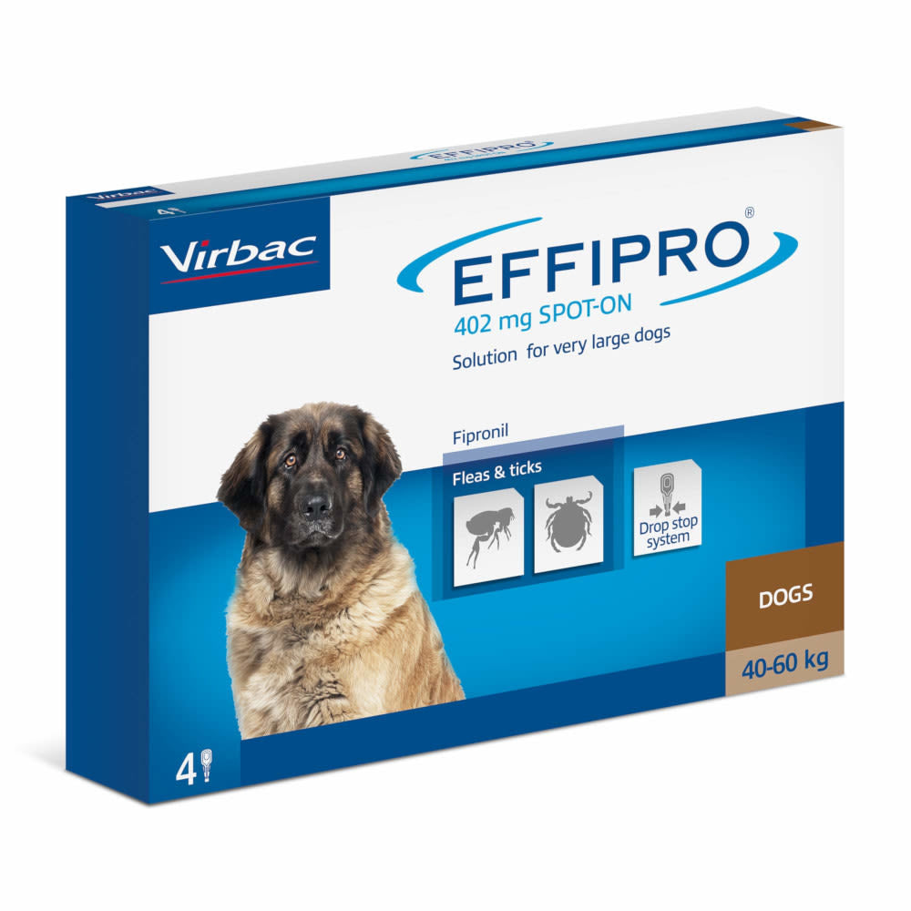 Effipro Spot-On Flea & Tick Treatment for Giant Dogs (40-60kg) – Pet ...