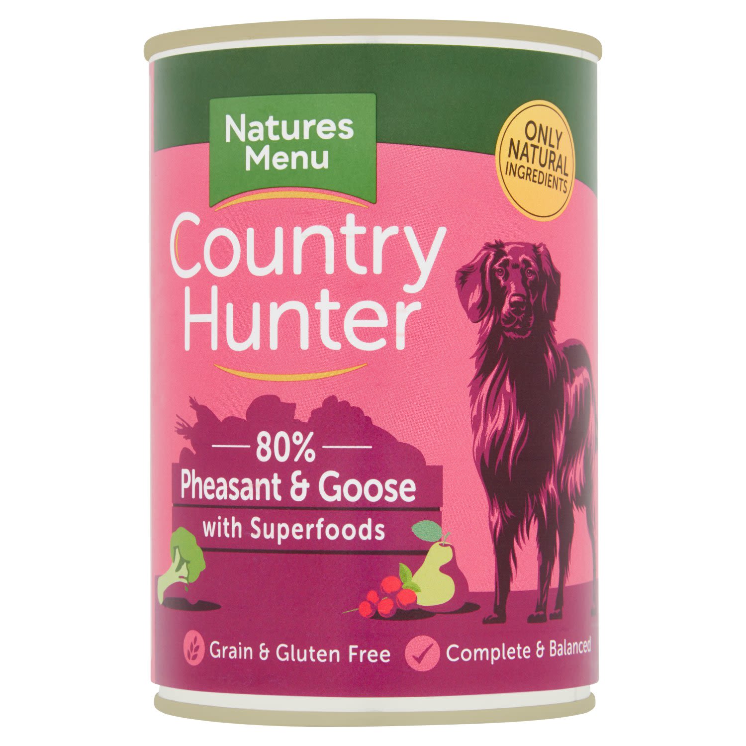 Natures Menu Country Hunter 80% Pheasant & Goose with Superfoods Wet D ...