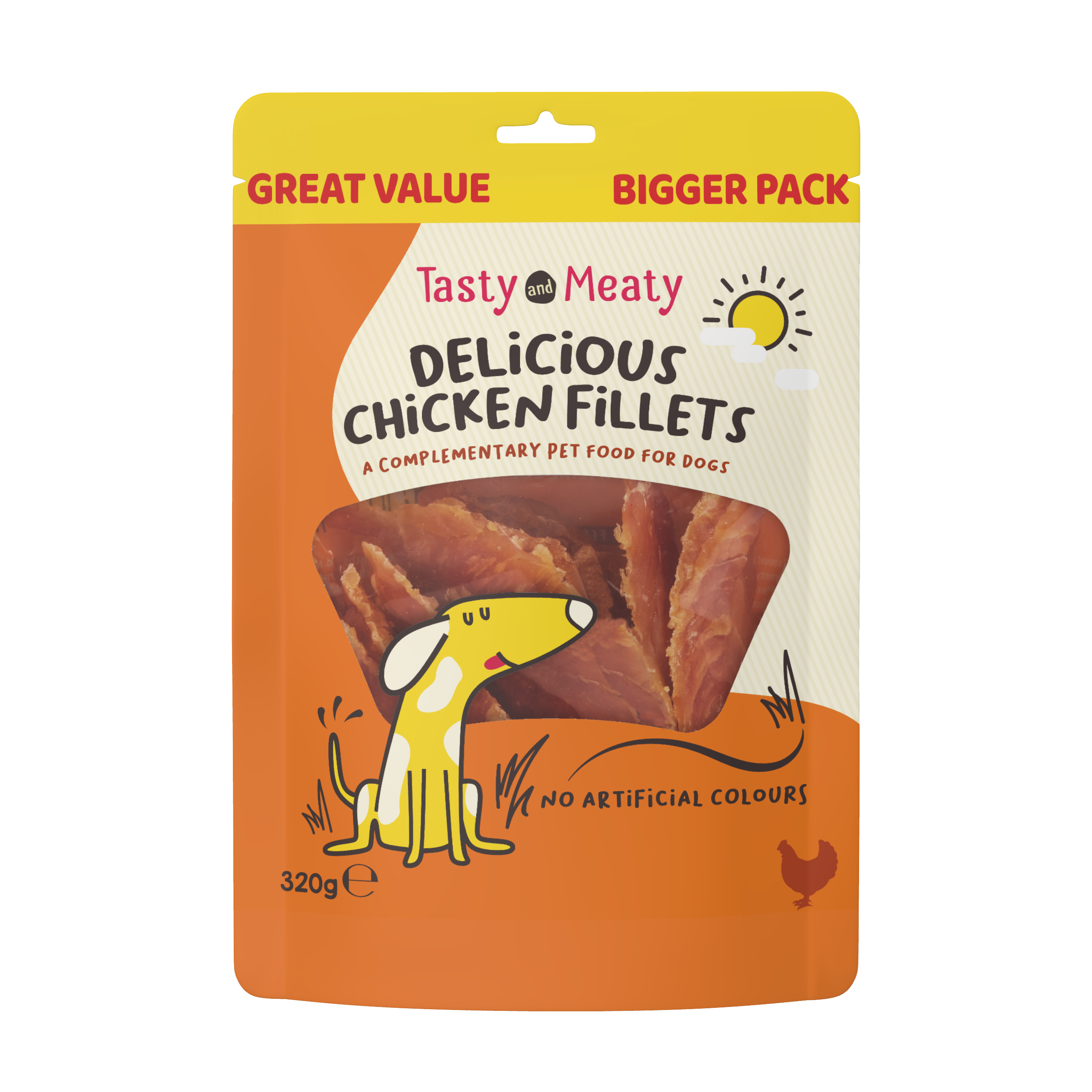 Tasty & Meaty Delicious Chicken Fillets Adult Dog Treats | 320g – Pet ...